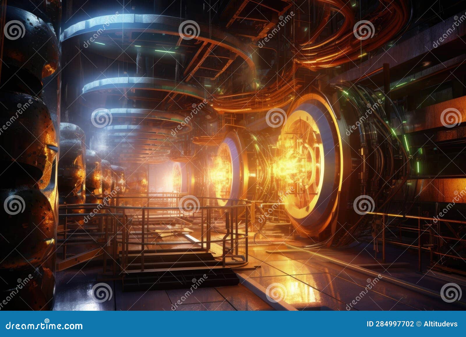 Innovative Particle Accelerator Technology Stock Illustration ...