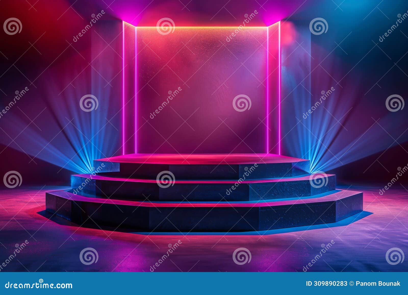 Innovative Podium Presentation Stand with Dramatic Lighting and Dynamic ...
