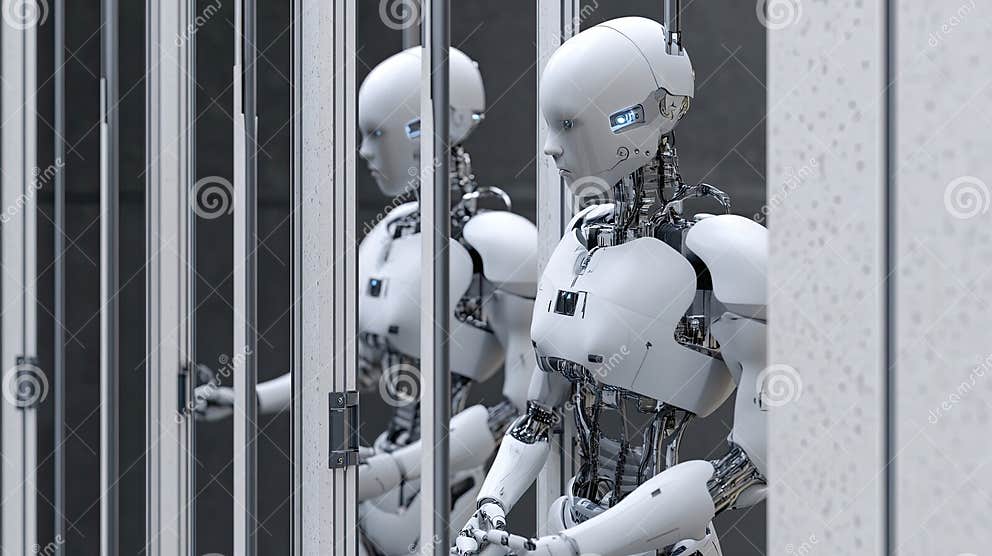Advanced Androids in a Futuristic Robot Prison during a Productive ...