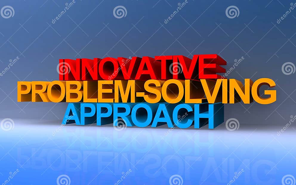 Innovative Problem Solving Approach on Blue Stock Illustration ...