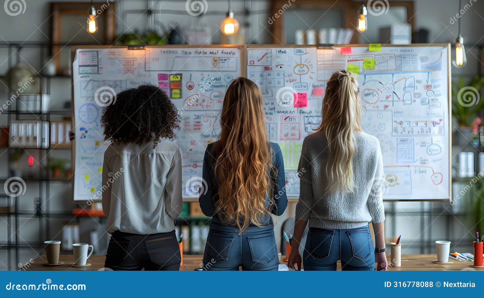 Innovative Problem-Solving Collaboration in a Modern Meeting Room Stock ...