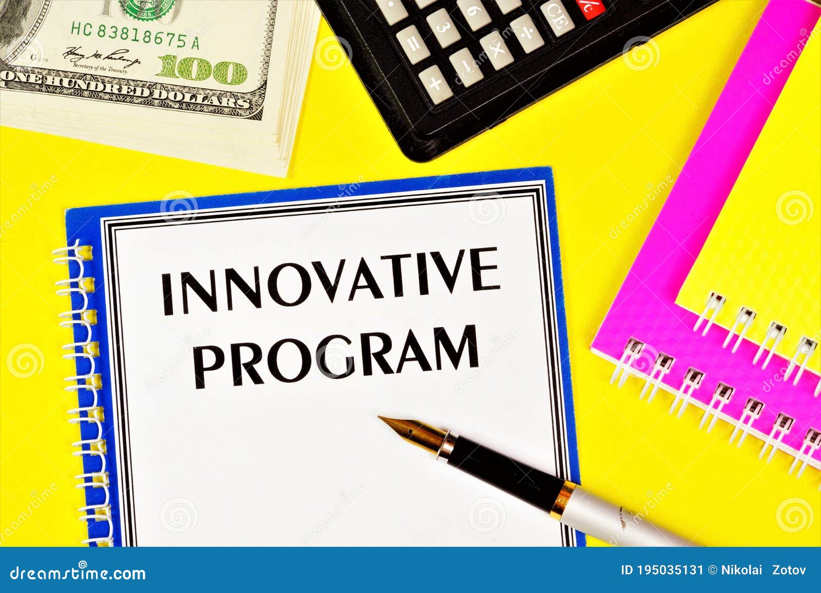 Innovative Program - Text Inscription in the Planning Notebook. Stock ...