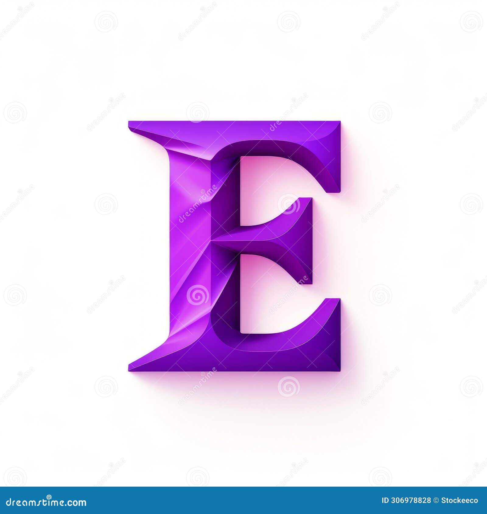Innovative Purple Letter E with Abstract Edge for Dynamic Website ...