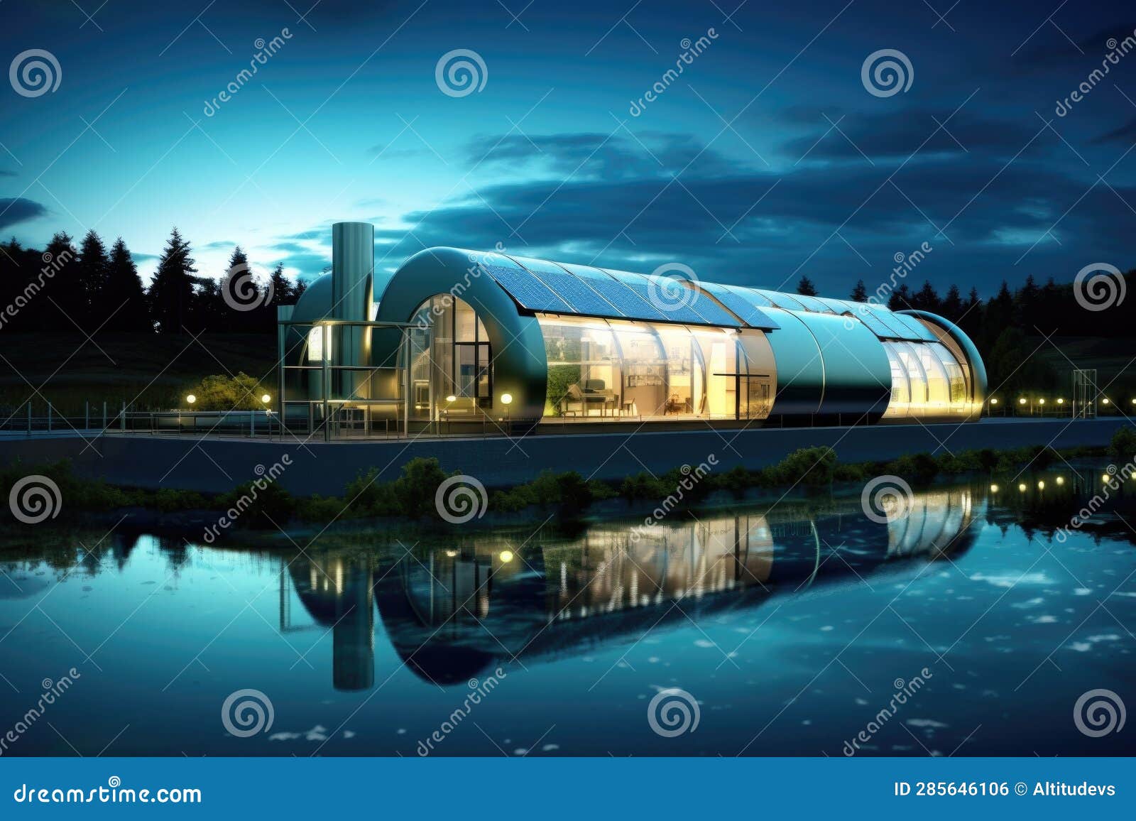 Innovative Renewable Energy Sources with Fuel Cells Stock Photo - Image ...
