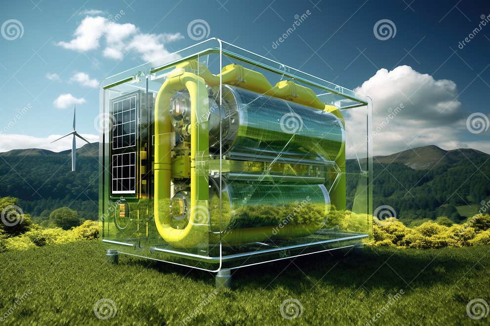 Innovative Renewable Energy Sources with Fuel Cells Stock Photo - Image ...