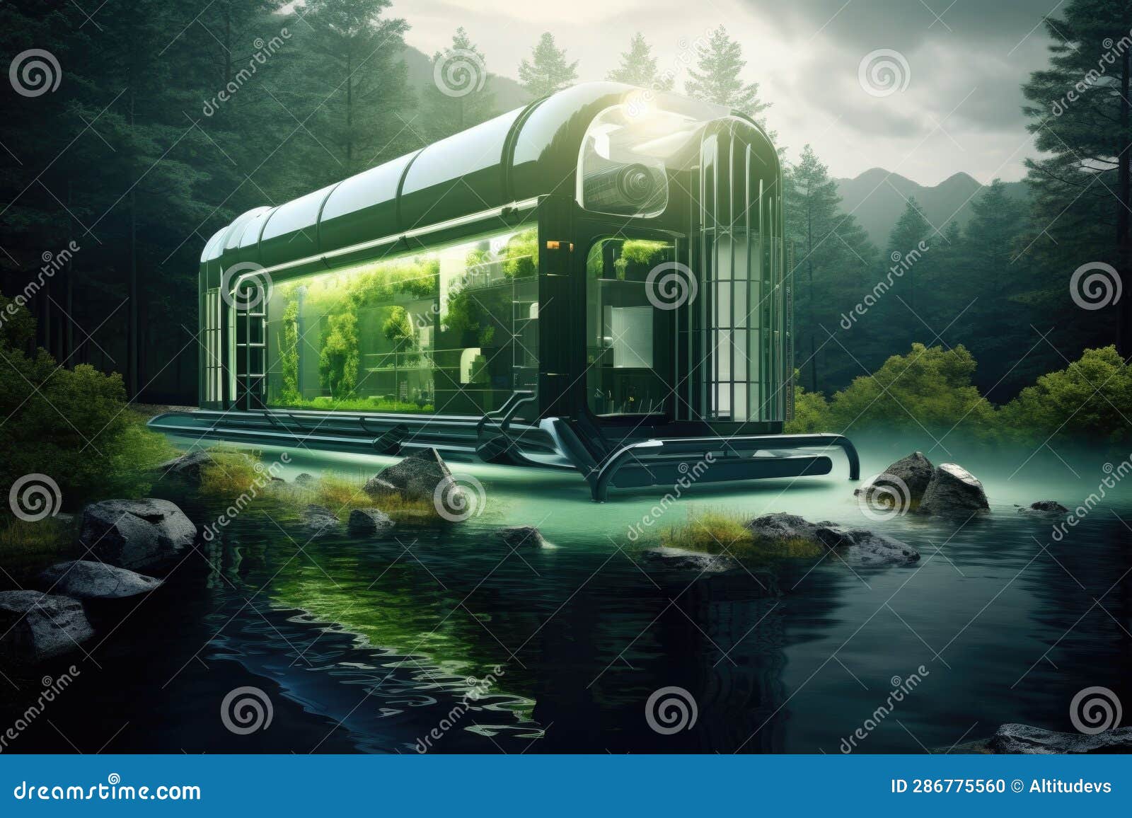 Innovative Renewable Energy Sources with Fuel Cells Stock Photo - Image ...