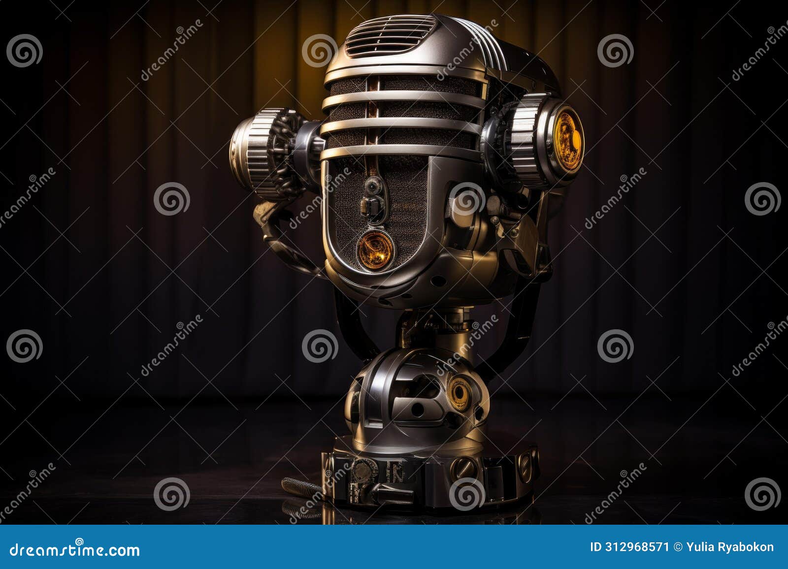 Innovative Robot Singer Microphone. Generate Ai Stock Image - Image of ...