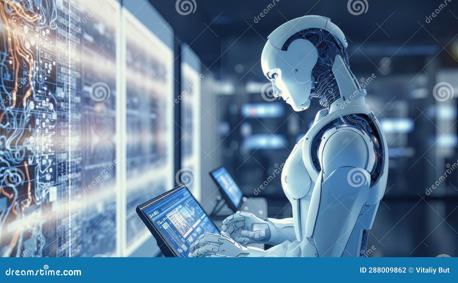 Innovative Robot Works instead of Human, Digital Future Nanotechnology ...