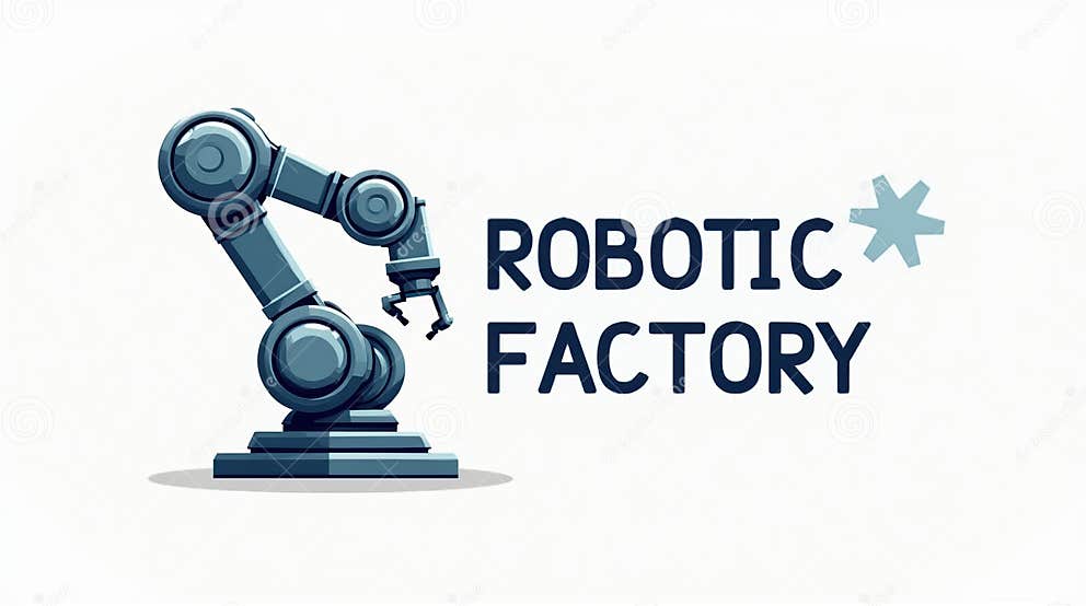 Innovative Robotic Arm Logo Representing Precision and Automation Stock ...