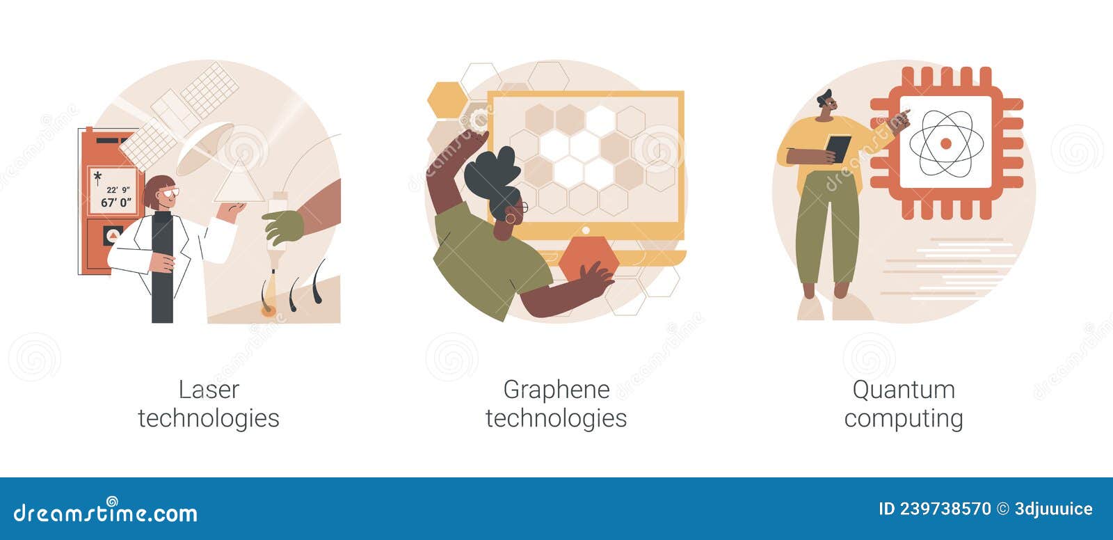 Innovative Science Concept, Quantum Computing, Computer Science ...