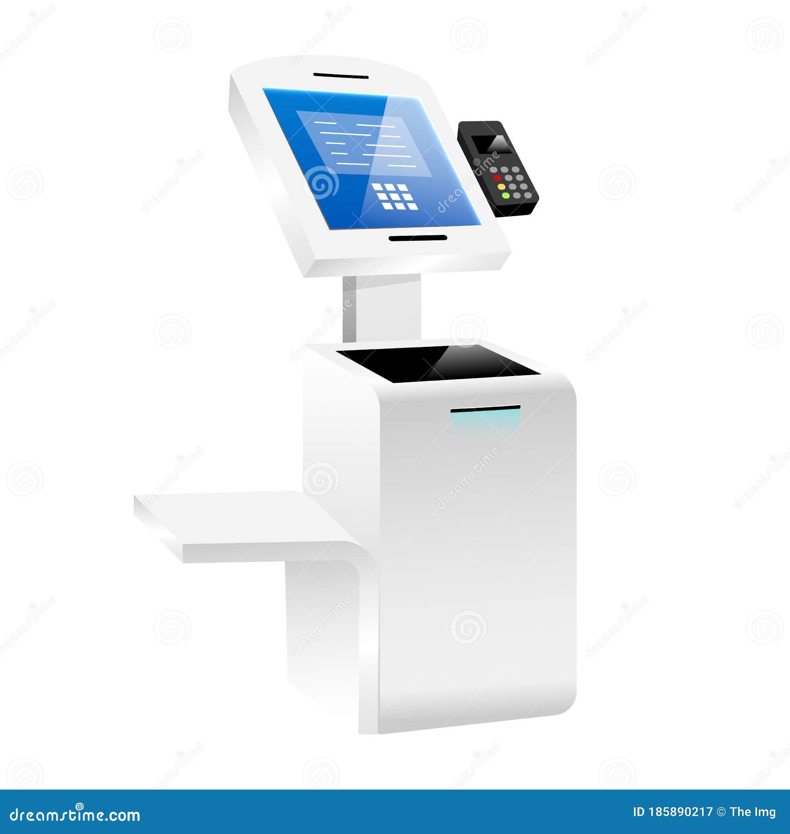 Self Order Kiosk Realistic 3d Vector Mockup Set | CartoonDealer.com ...