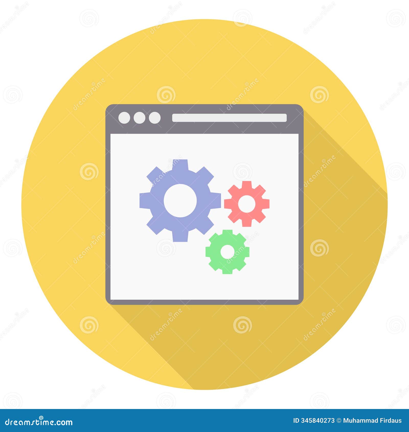 Innovative Settings Icon with Gear Design in Circular Interface Stock ...
