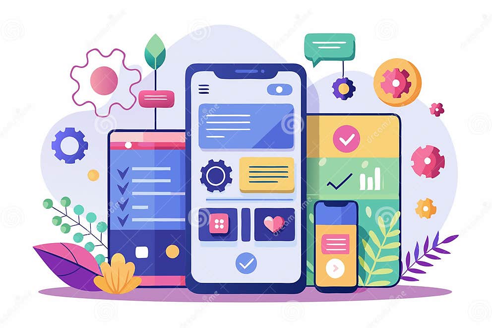 Innovative Smartphone User Interface Designs Highlight Features and Data Analytics in a Vibrant ...