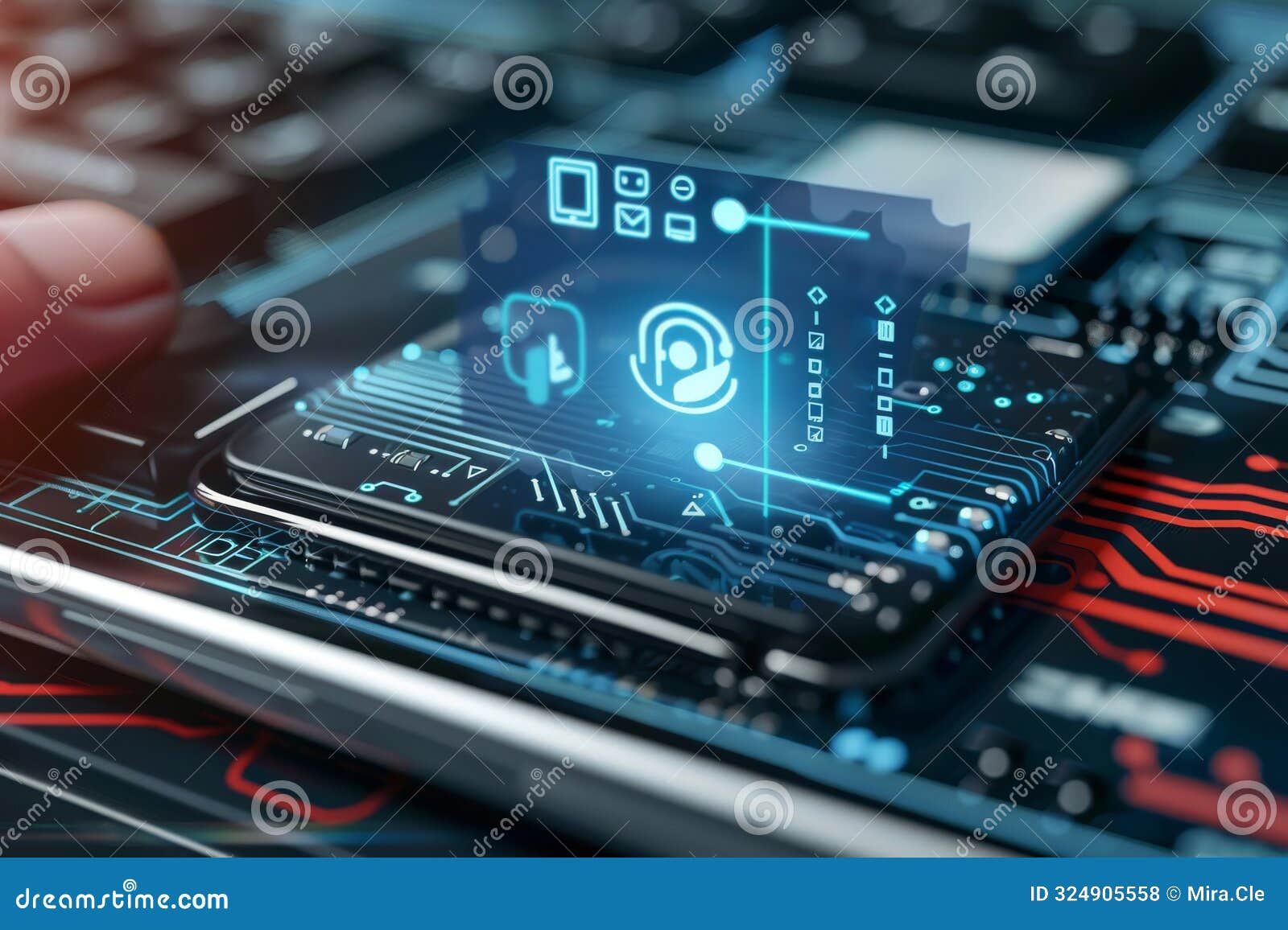 Innovative Software Update Process Visualized on Sleek Microchip ...