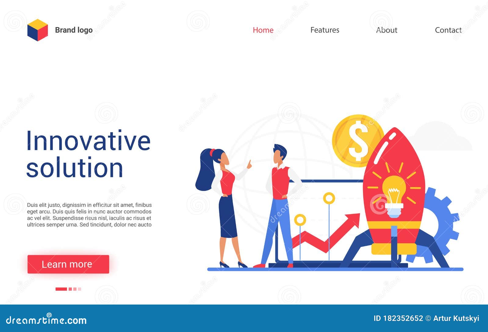 Innovative Solution Linear Icon Concept. Innovative Solution Line ...