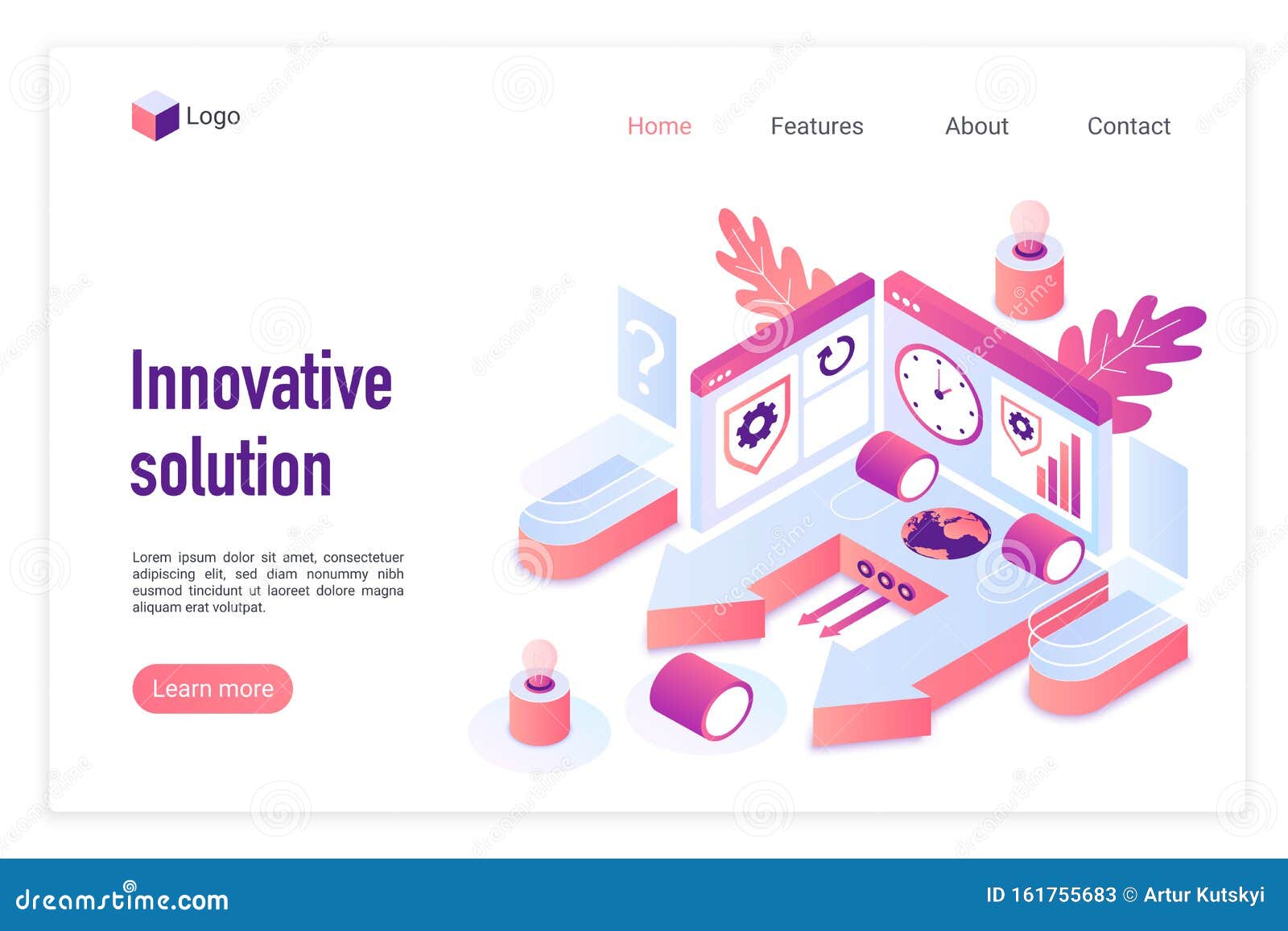 Innovative Solution Linear Icon Concept. Innovative Solution Line ...