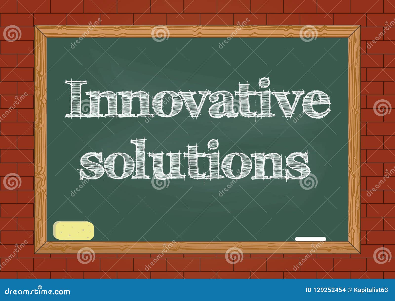Innovative Solutions Chalkboard Notice Vector Illustration Stock Vector ...