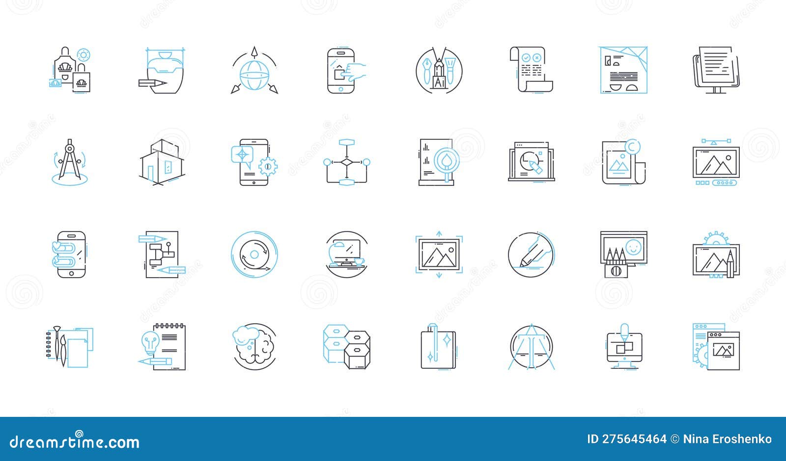 Innovative Solutions Linear Icons Set. Disruptive, Piering, Cutting ... Innovative Solutions Linear Icons Set. Disruptive, Piering, Cutting ...