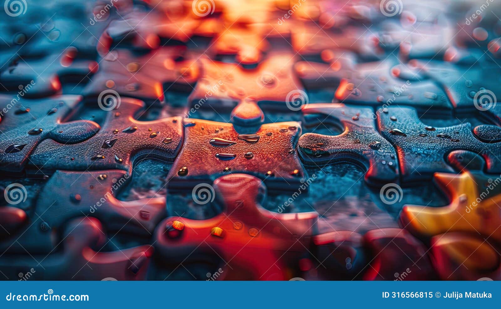 Innovative Solutions: Puzzle Pieces Fit Together, Signifying Creative ...