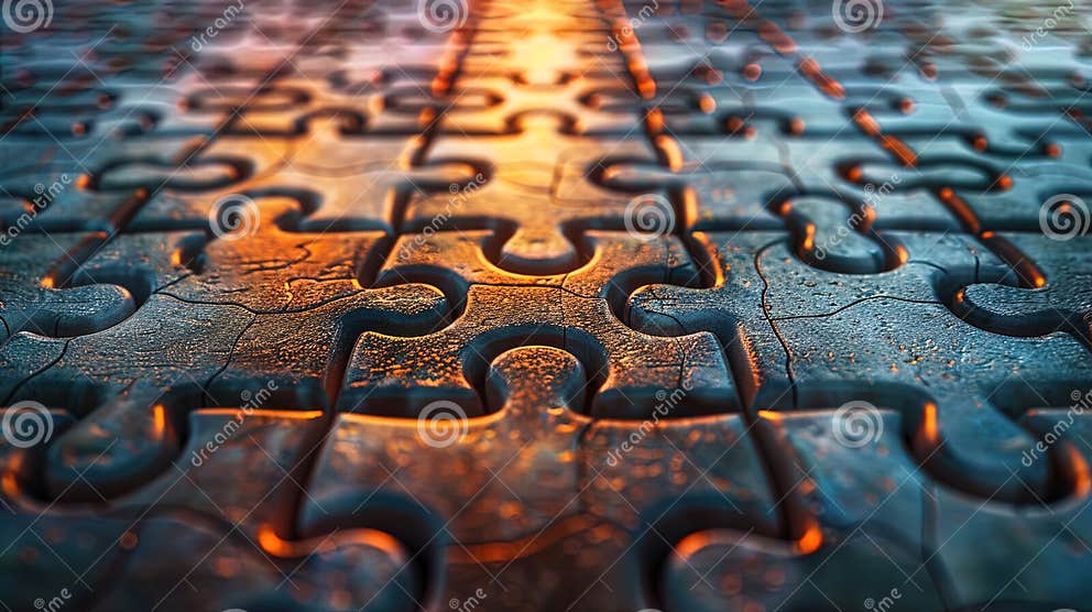 Innovative Solutions: Puzzle Pieces Fit Together, Signifying Creative ...