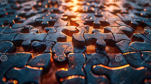 Innovative Solutions: Puzzle Pieces Fit Together, Signifying Creative ...