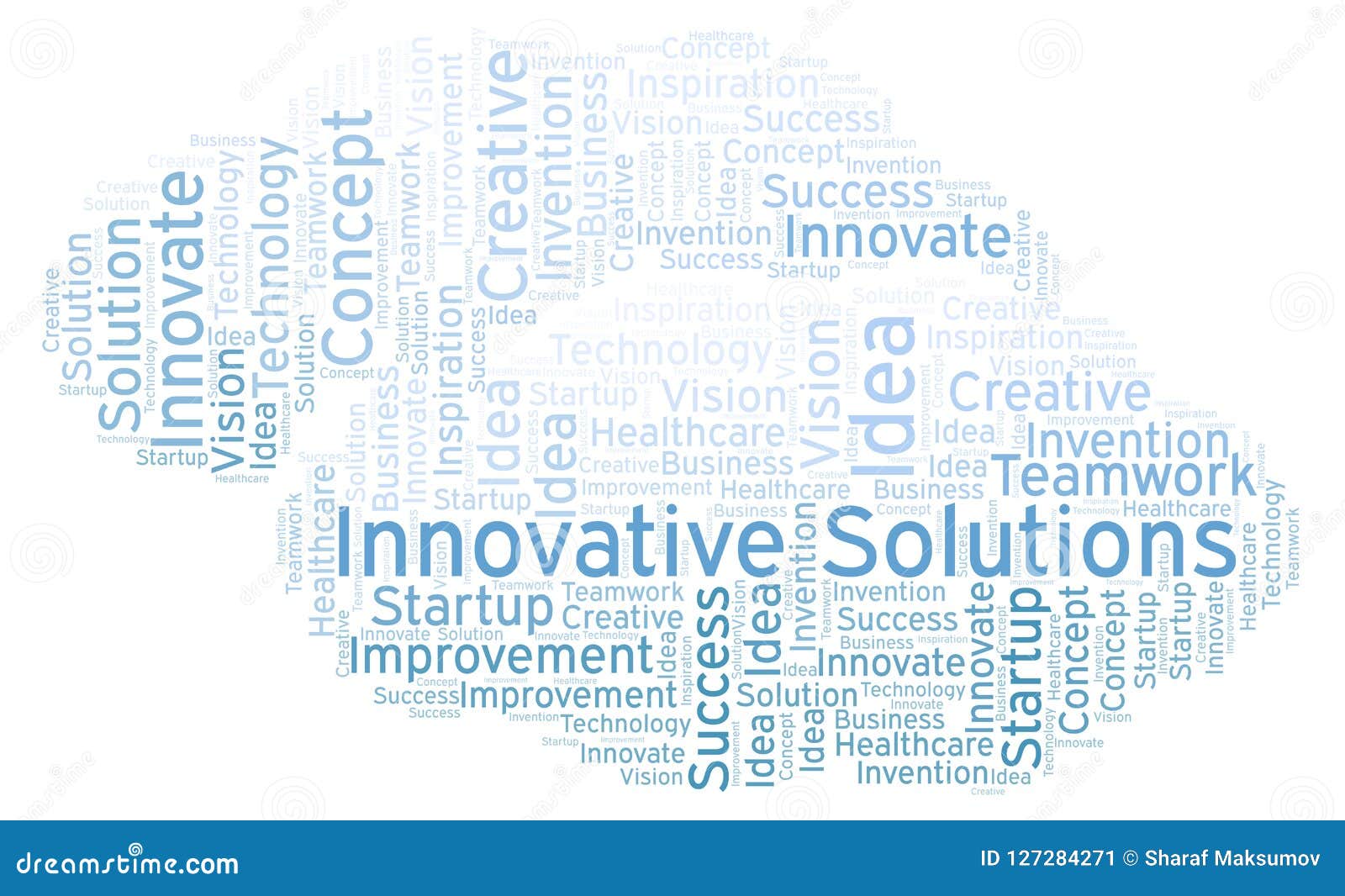 Innovative Solutions Word Cloud, Made with Text only. Stock ...