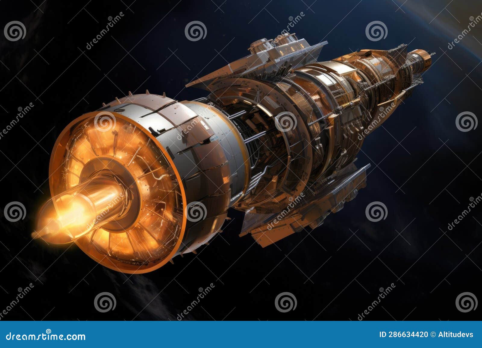 Innovative Spacecraft Fuel Systems and Propulsion Stock Photo - Image ...