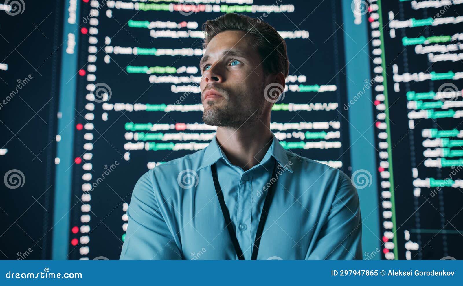 Innovative Startup Eureka Moment: Portrait of Brilliant Software ...