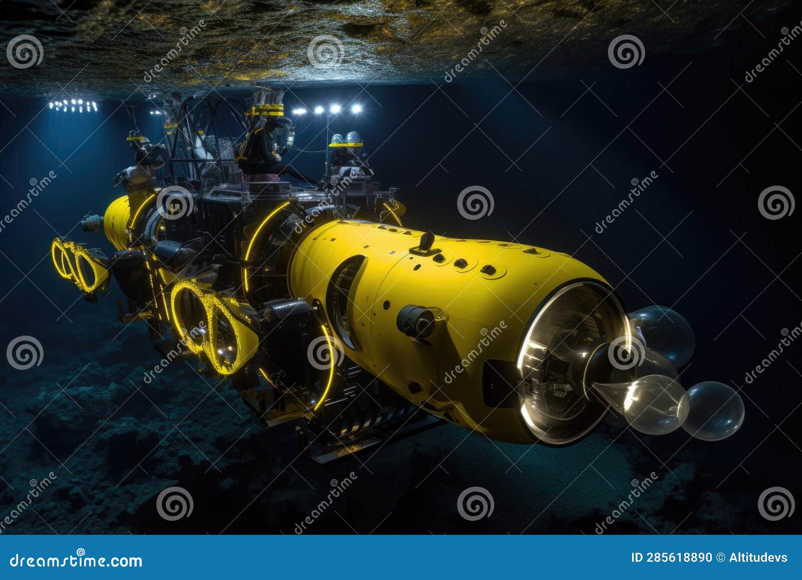 Innovative Submersible Design for Deep-sea Research Stock Illustration ...