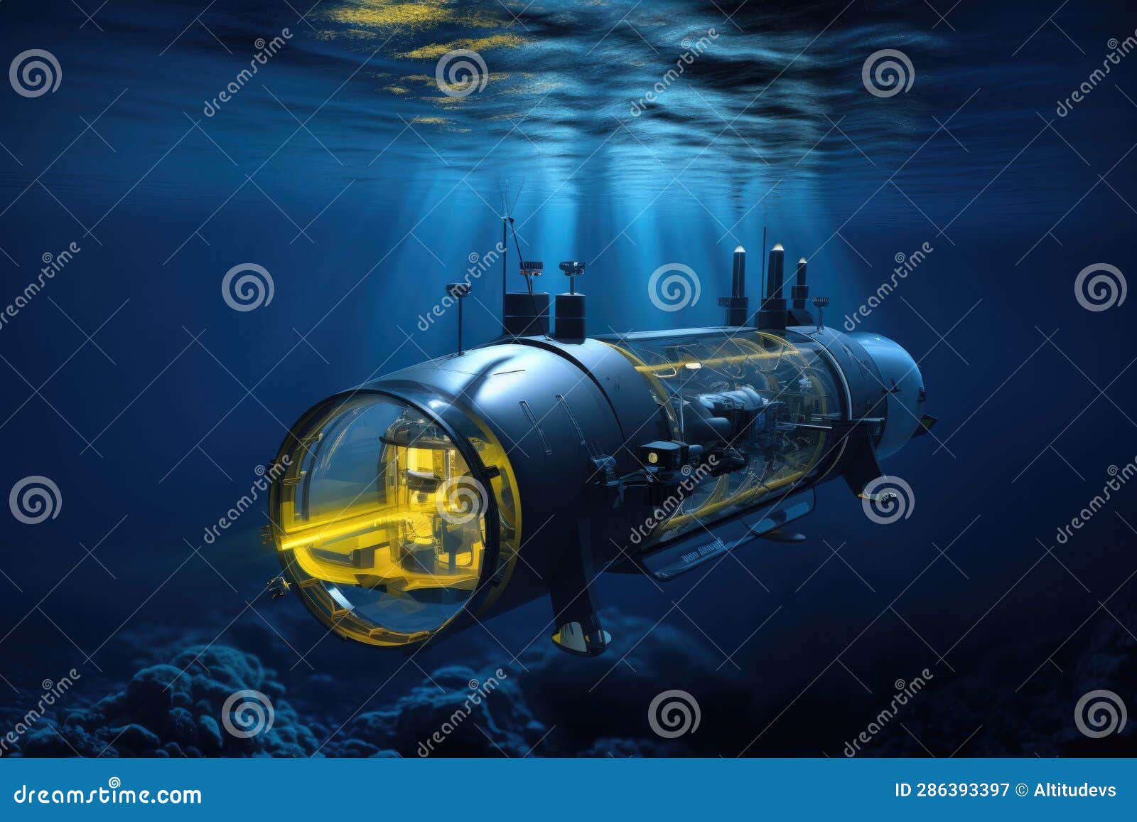 Innovative Submersible Design for Deep-sea Research Stock Image - Image ...