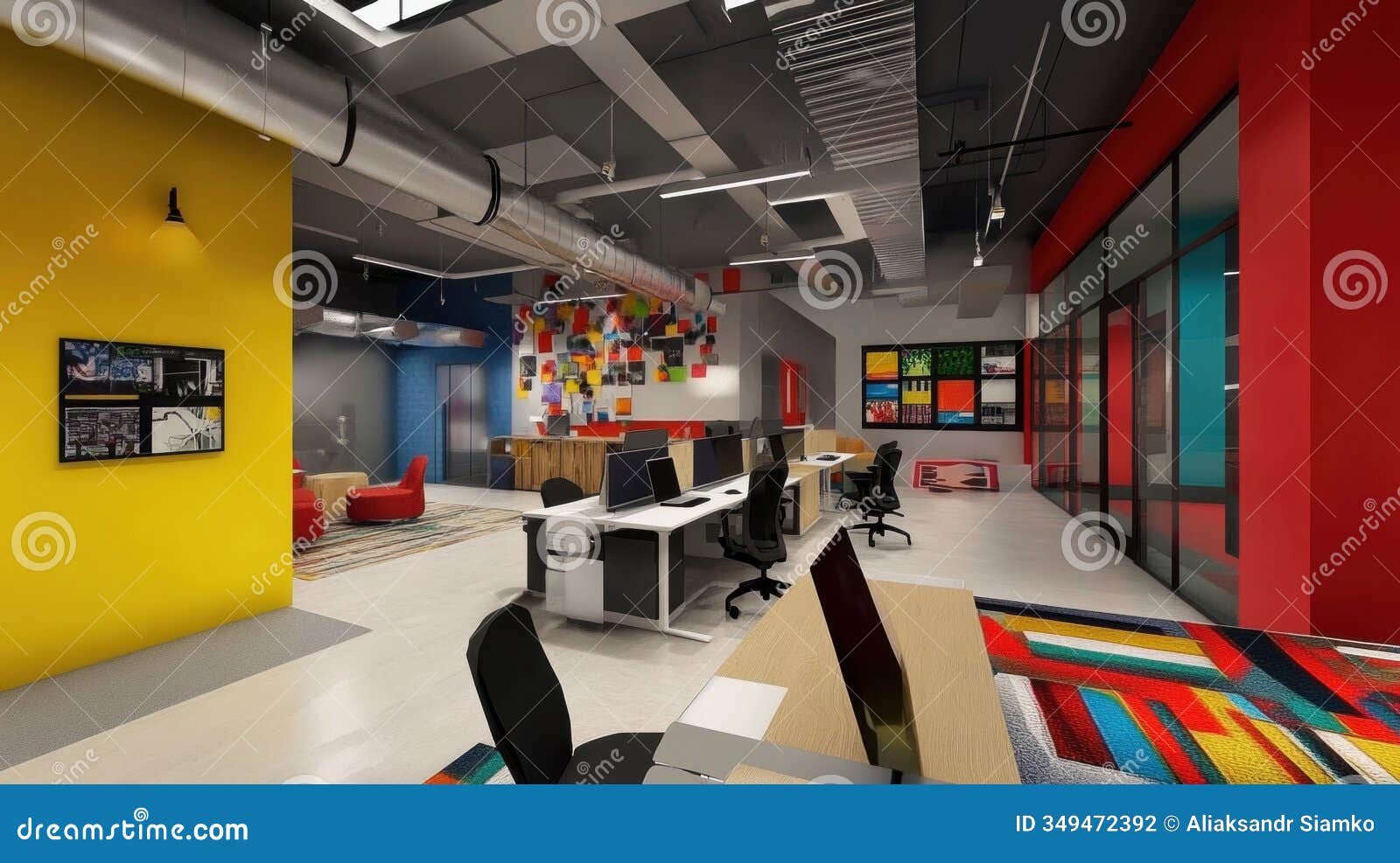Innovative Tech Office with Open Layouts and Creative Collaborative ...