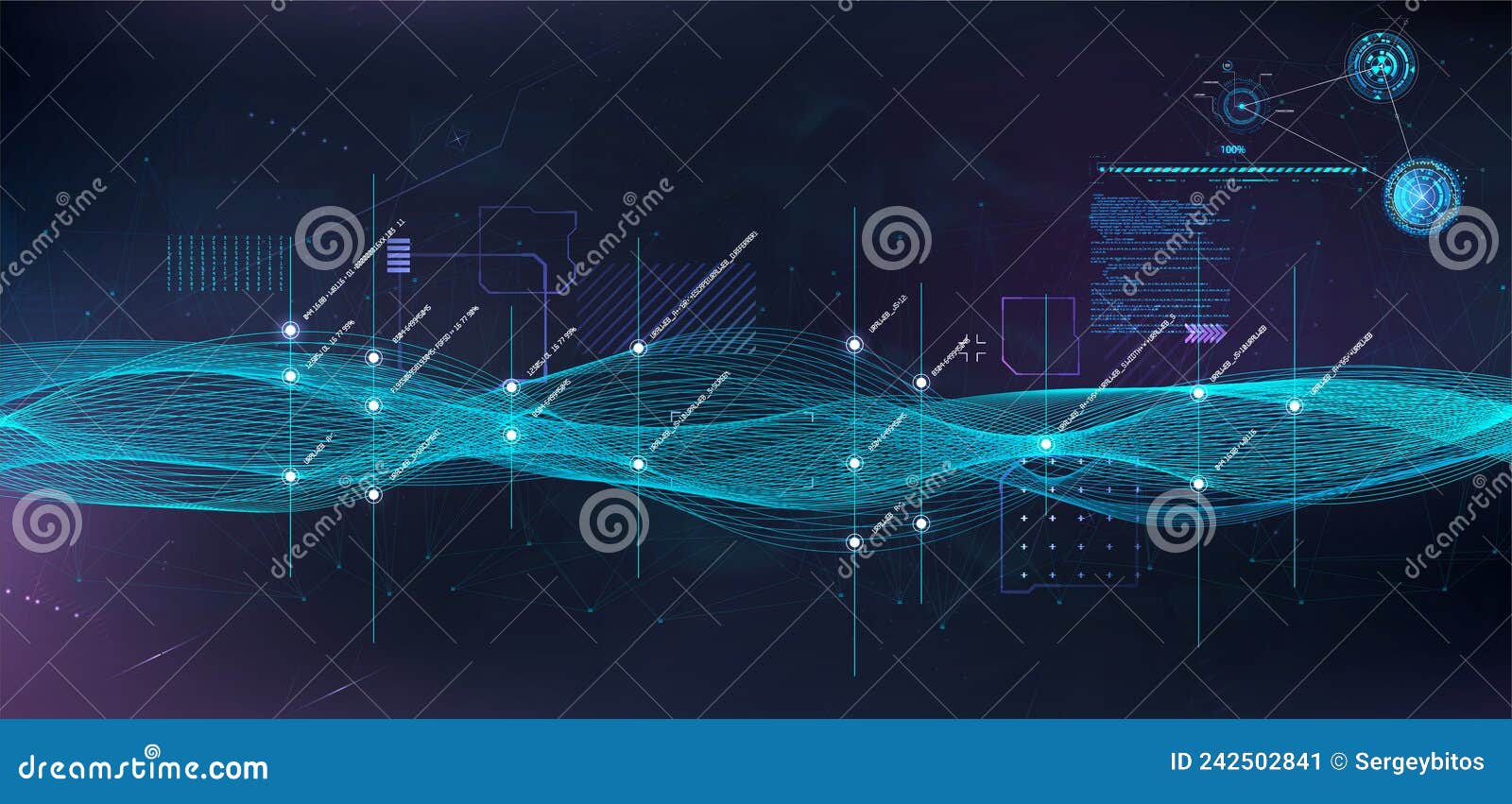 Innovative Technologies, Big Data Algorithms in Futuristic HUD Style ...