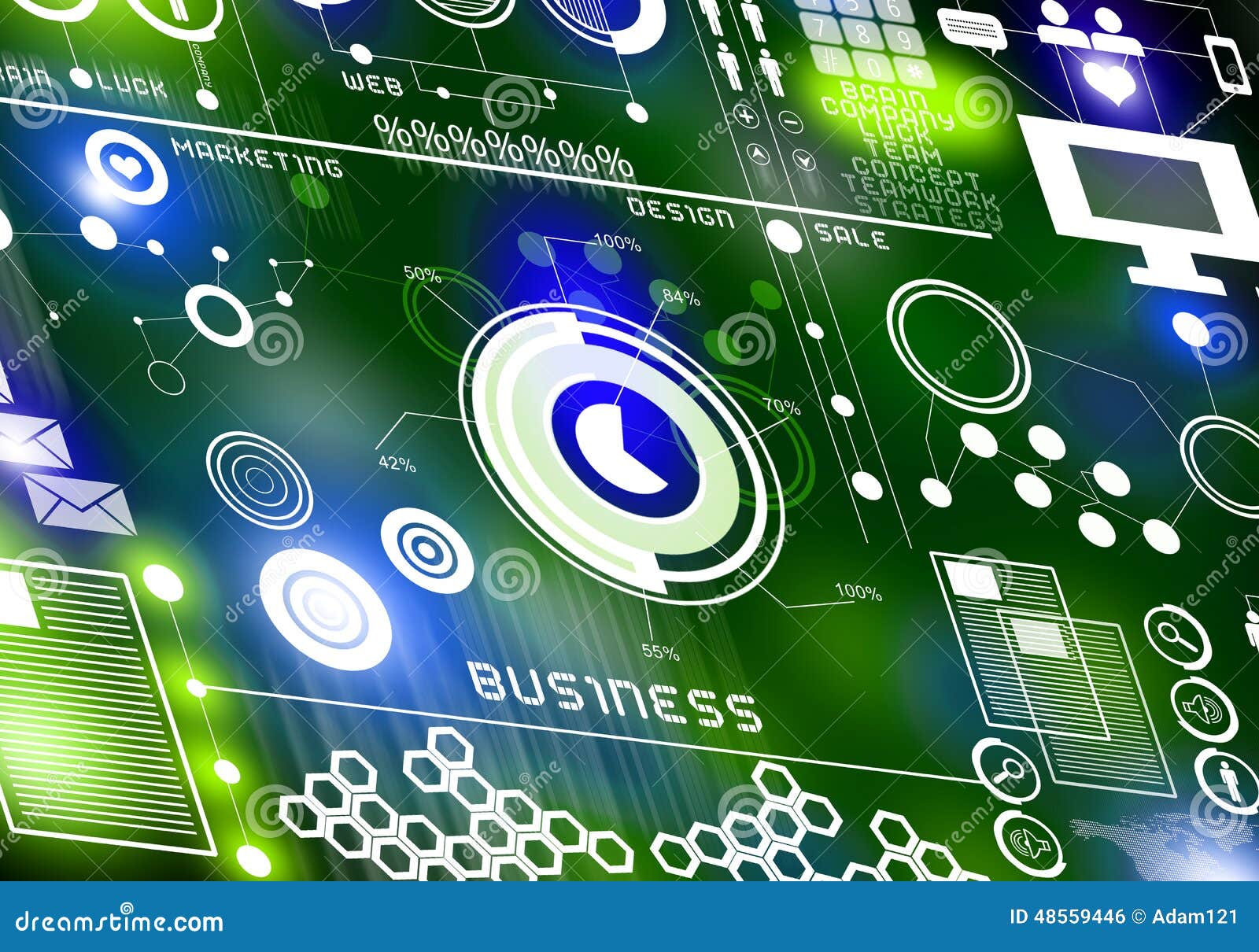 Innovative technologies stock illustration. Illustration of graph ...