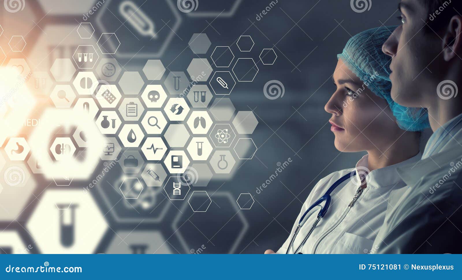 Innovative Technologies in Medicine . Mixed Media Stock Image - Image ...