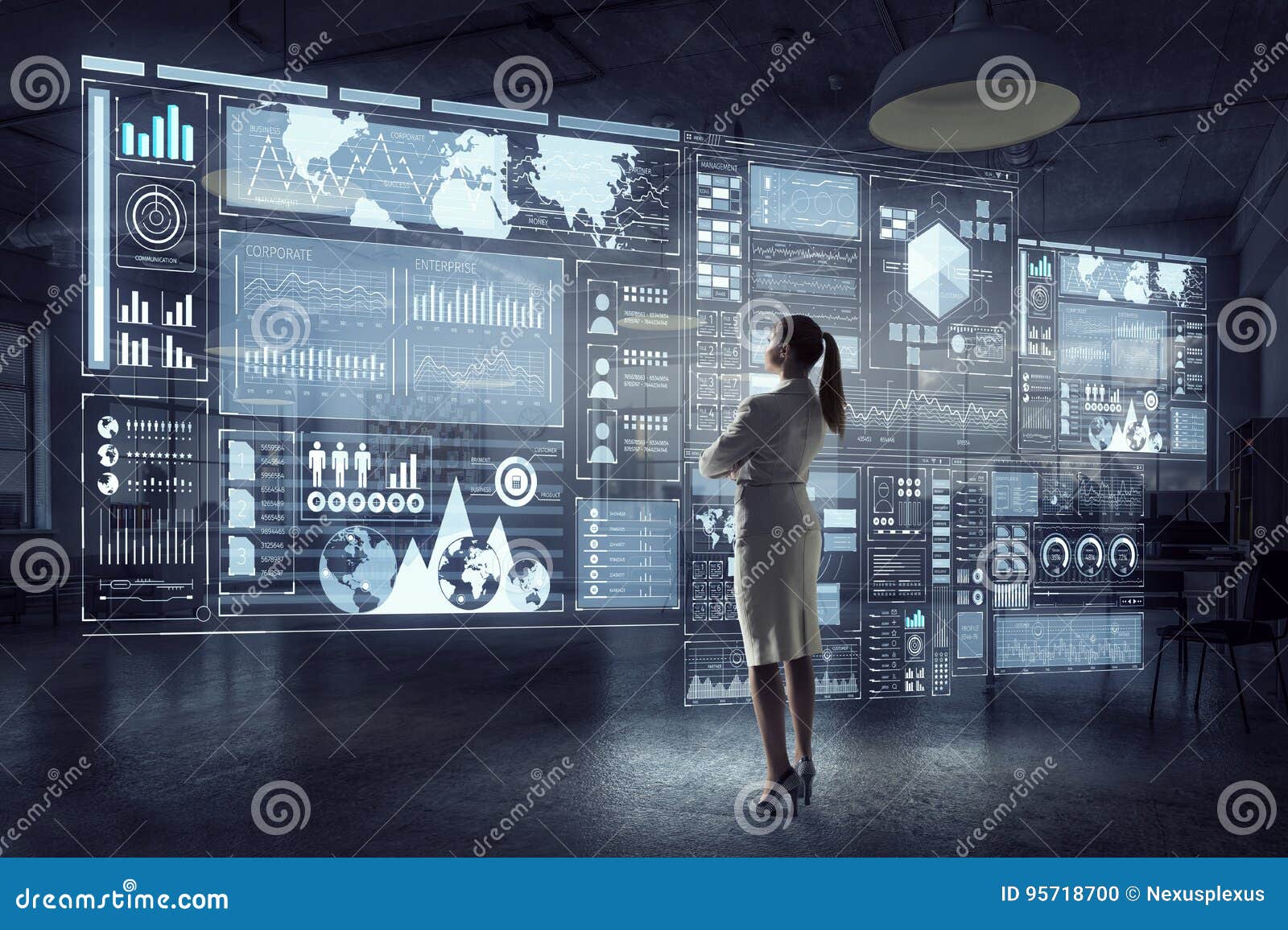Innovative Technologies in Use Stock Photo - Image of operating, female ...