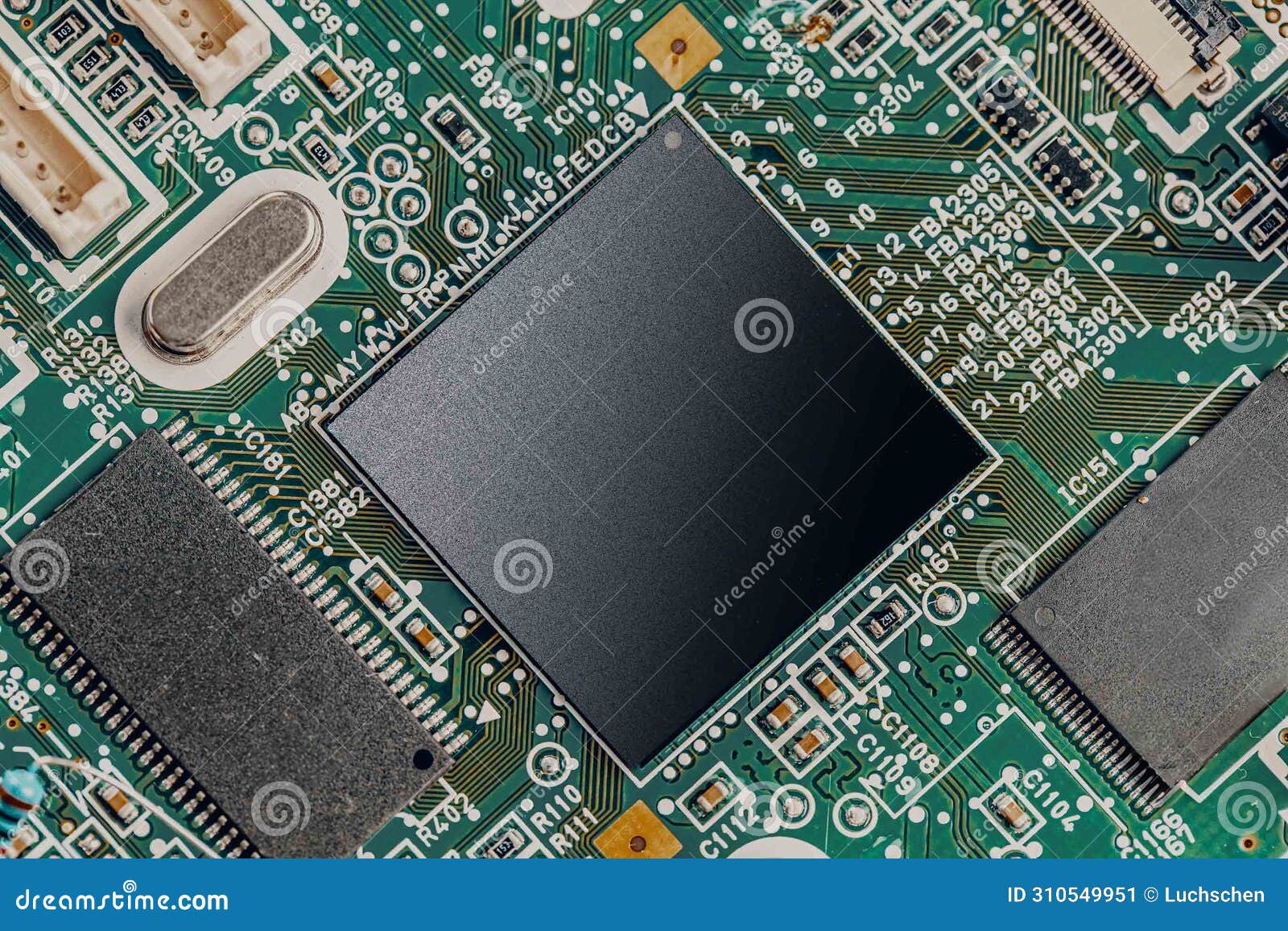 Innovative Technology: Close-up Circuit Board Background with ...