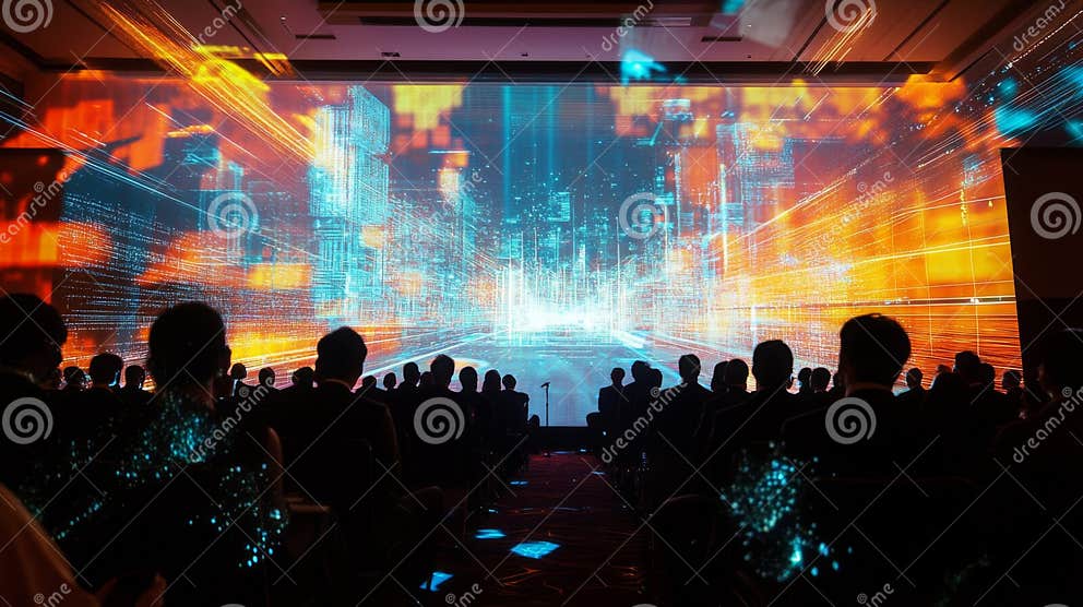 Innovative Technology Conference Featuring Dynamic Visual Projections ...