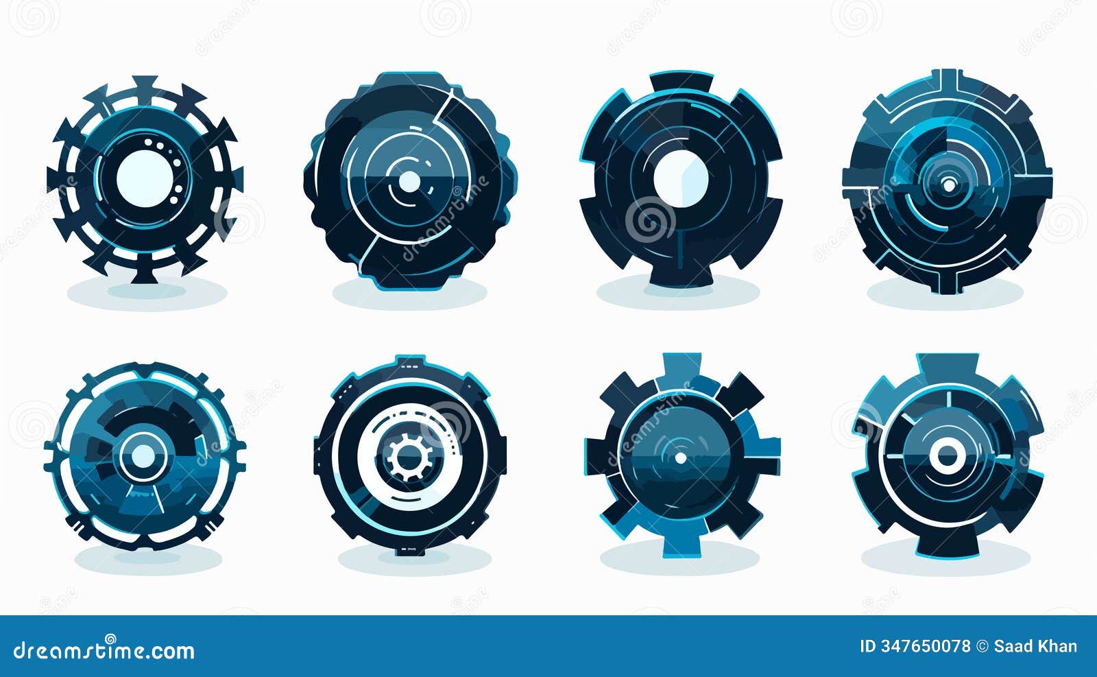 Innovative Technology Gear Circles for Modern UI Designs Stock ...