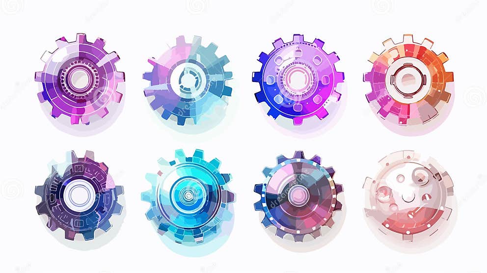 Innovative Technology Gear Circles for Modern UI Designs Stock ...