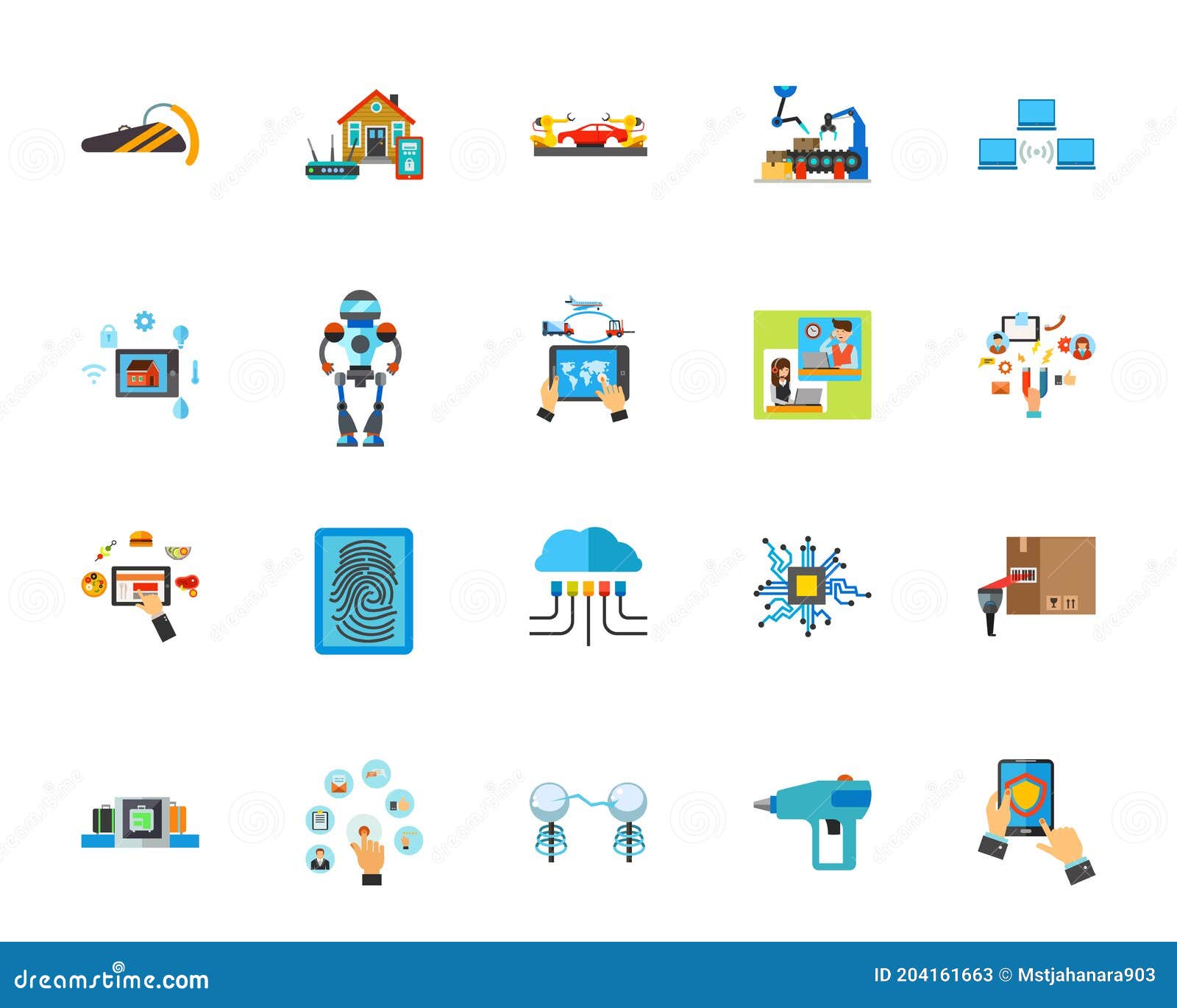 Innovative Technology Icon Set Stock Vector - Illustration of device ...