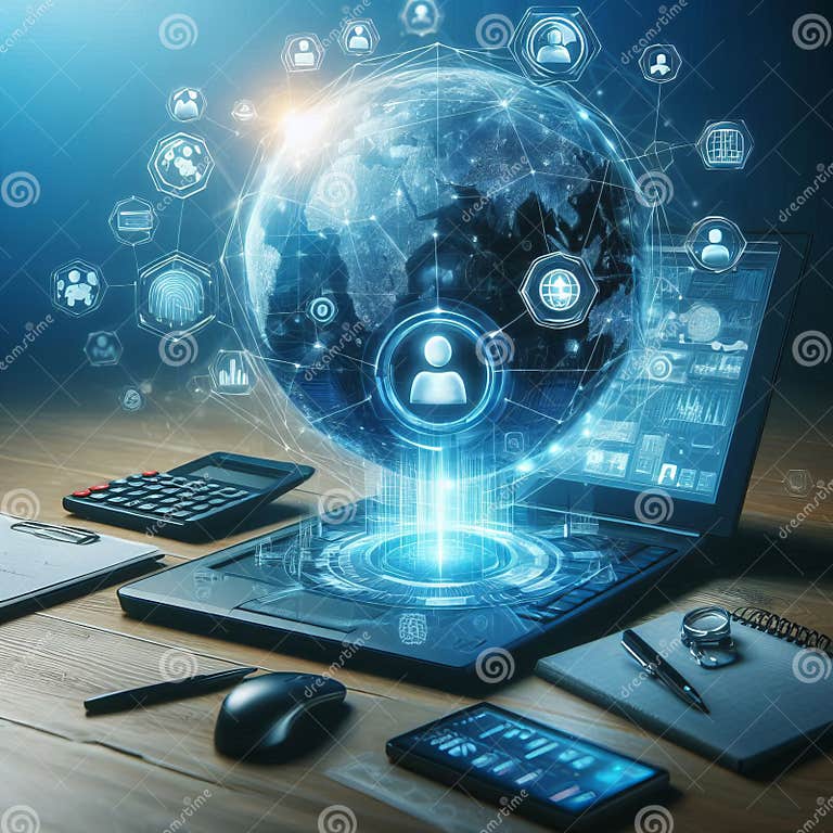 Innovative Technology for Remote Work and Virtual Collaboratio Stock ...