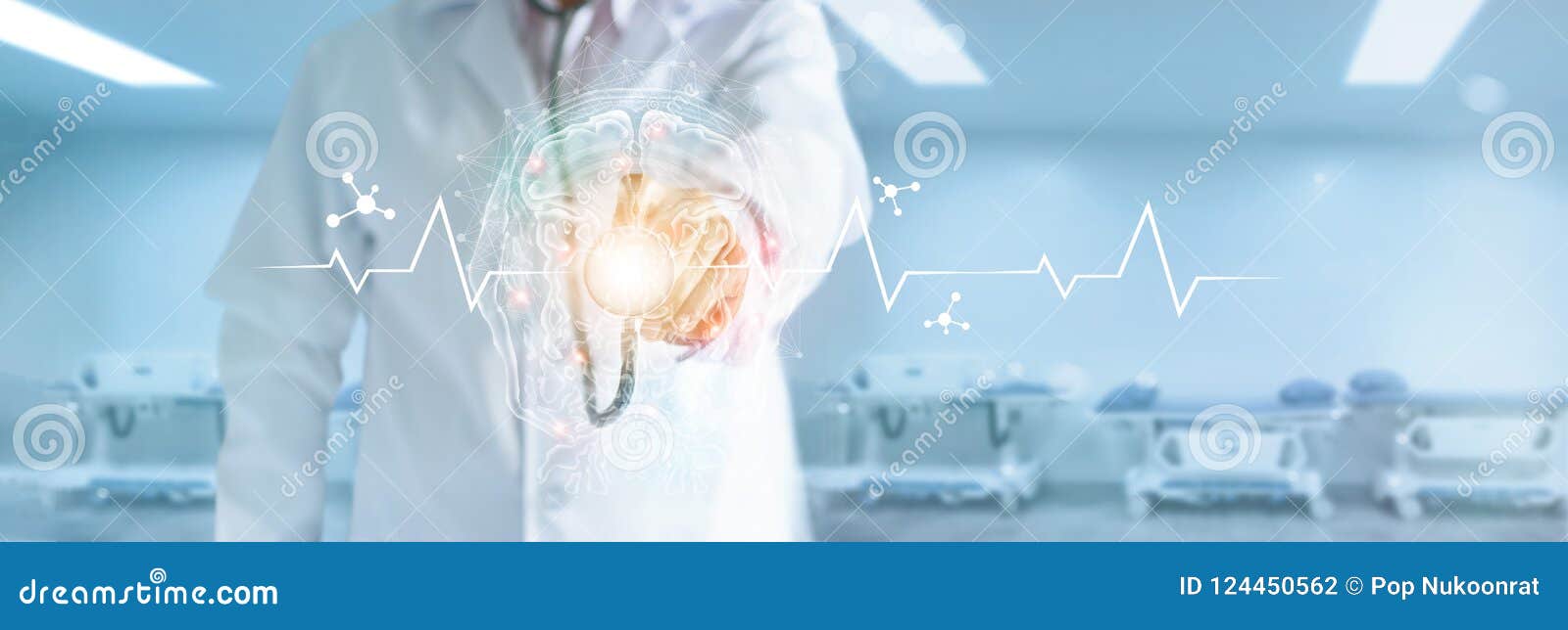 Science Medicine And Technology Concepts As DNA Molecule On Dark ...