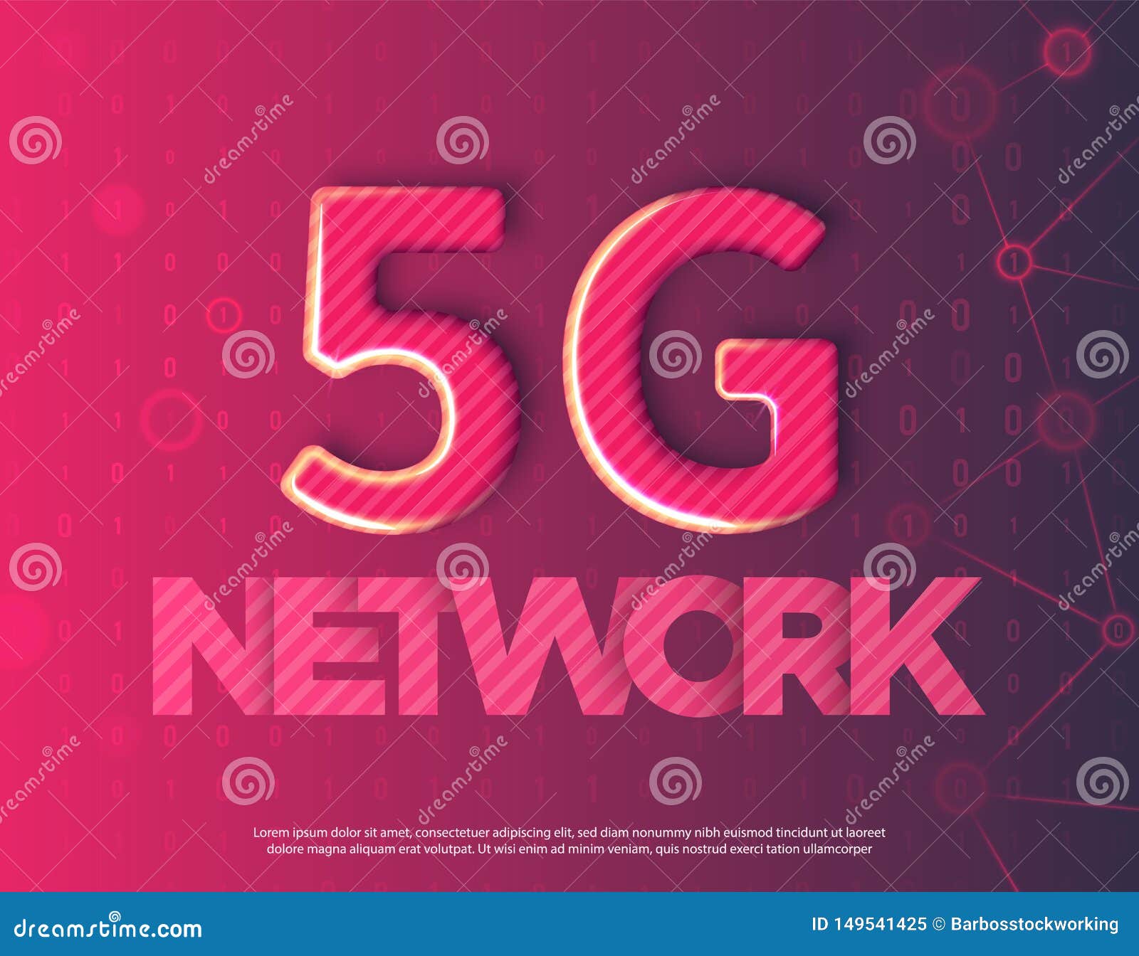 Innovative 5th Generation Network Technology Vector Illustration. Stock ...