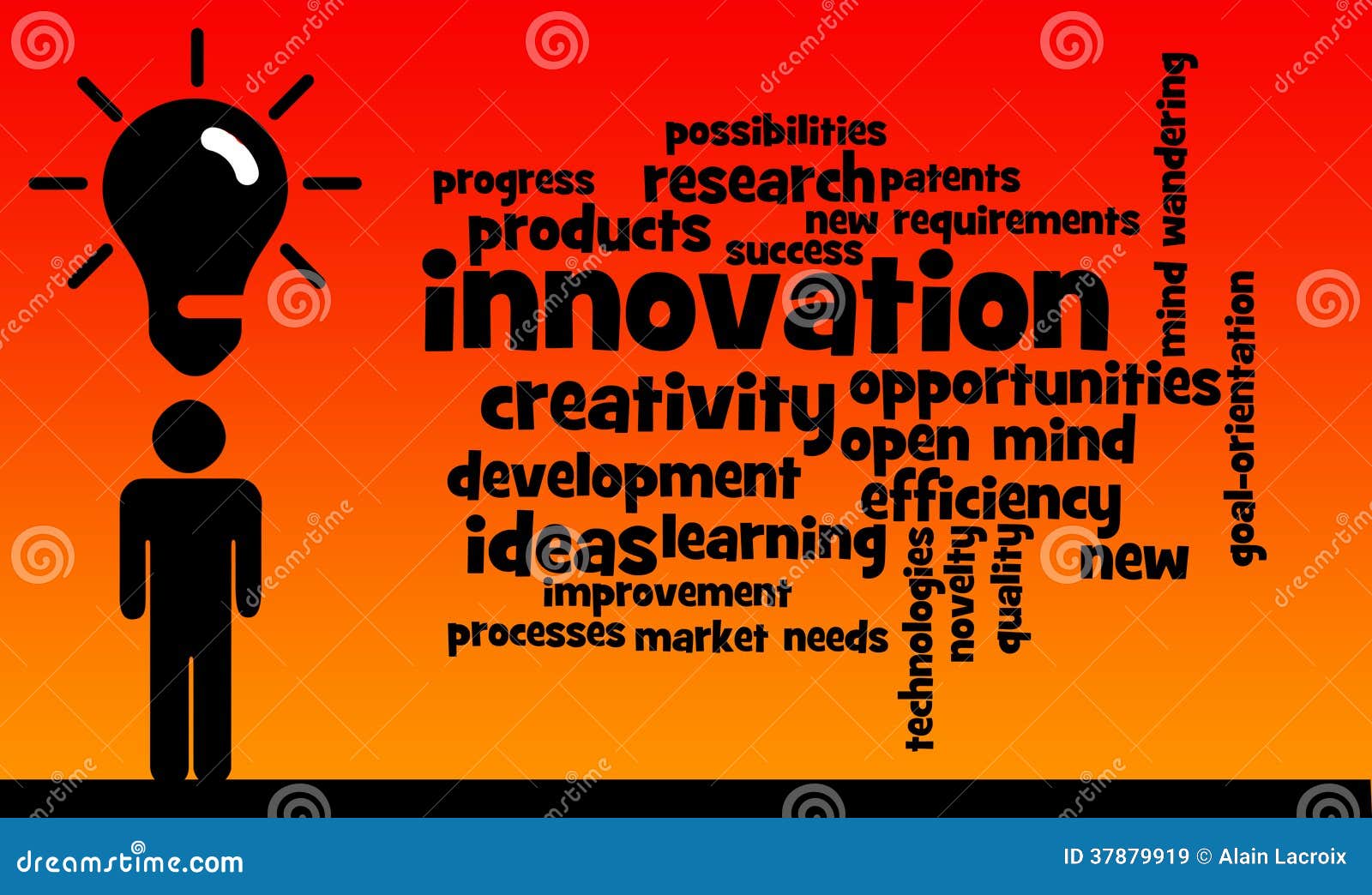 Innovative thinking stock illustration. Illustration of creative - 37879919