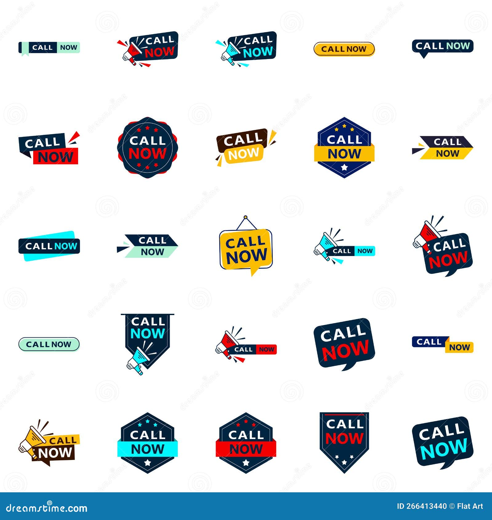 25 Innovative Typographic Banners for Promoting Calling Stock Vector ...