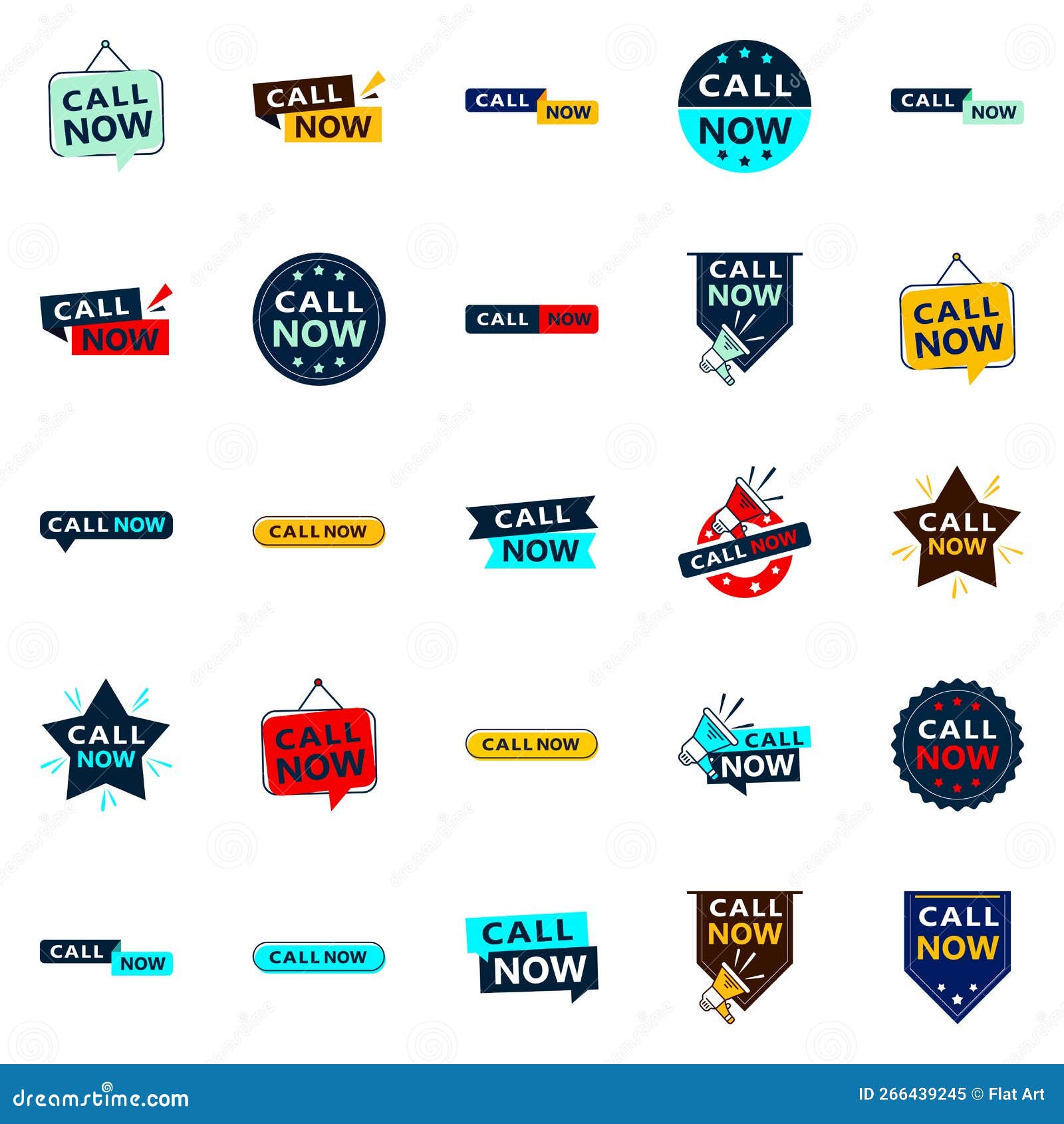 25 Innovative Typographic Banners for Promoting Calling Stock Vector ...
