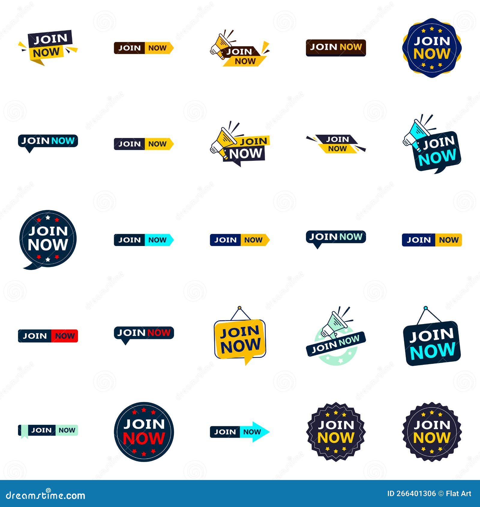 25 Innovative Typographic Banners for Promoting Joining Stock Vector ...