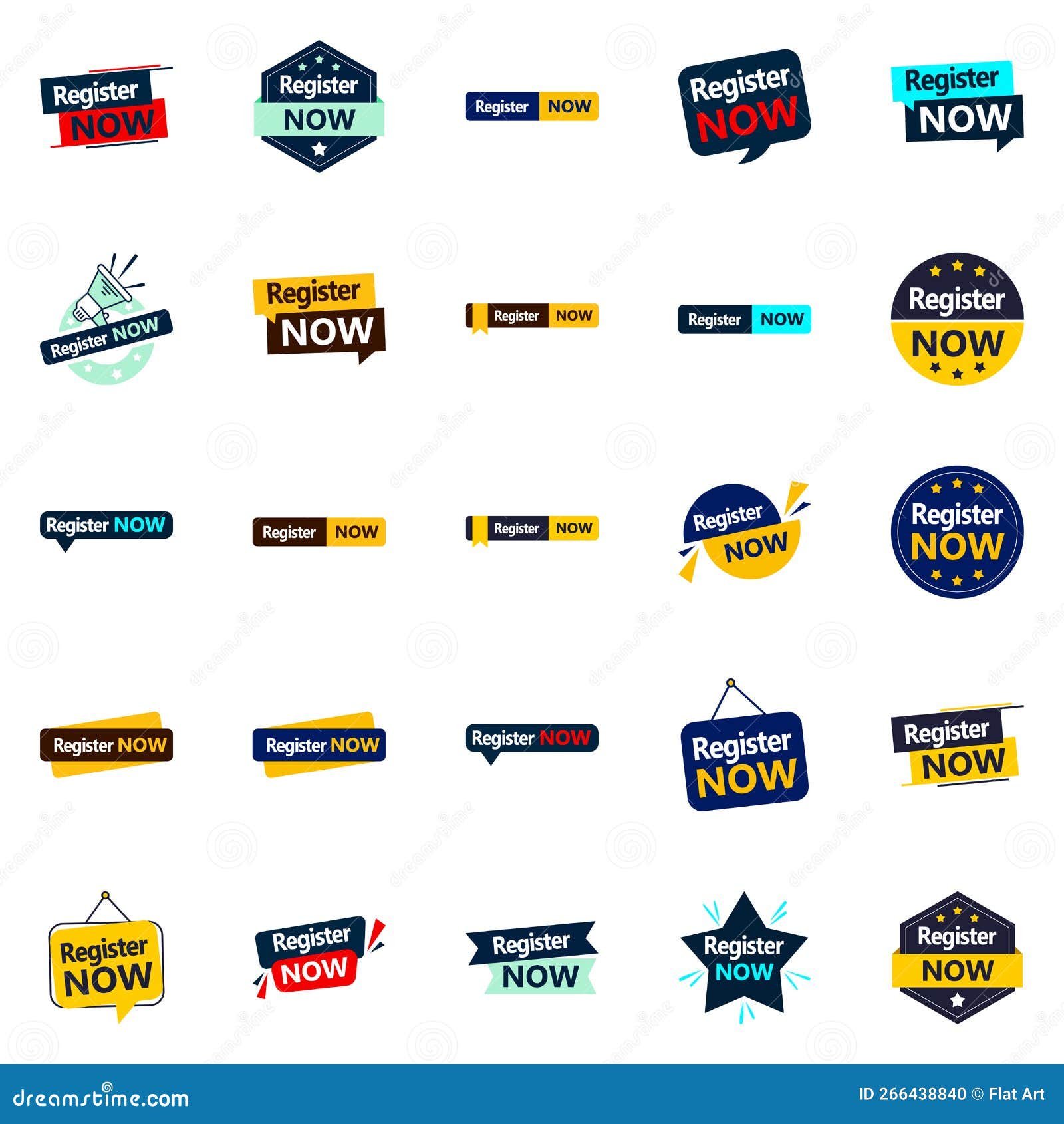 25 Innovative Typographic Banners for Promoting Registration Stock ...