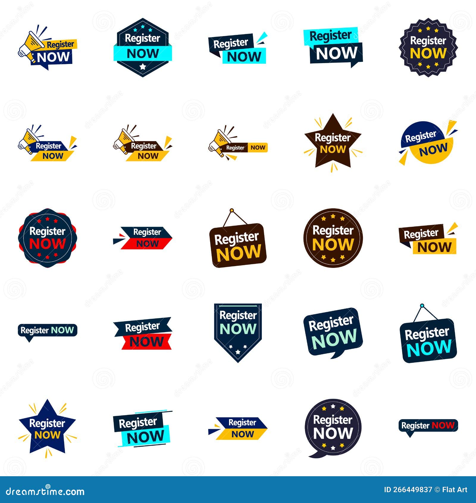 25 Innovative Typographic Designs for Register Now Stock Vector ...