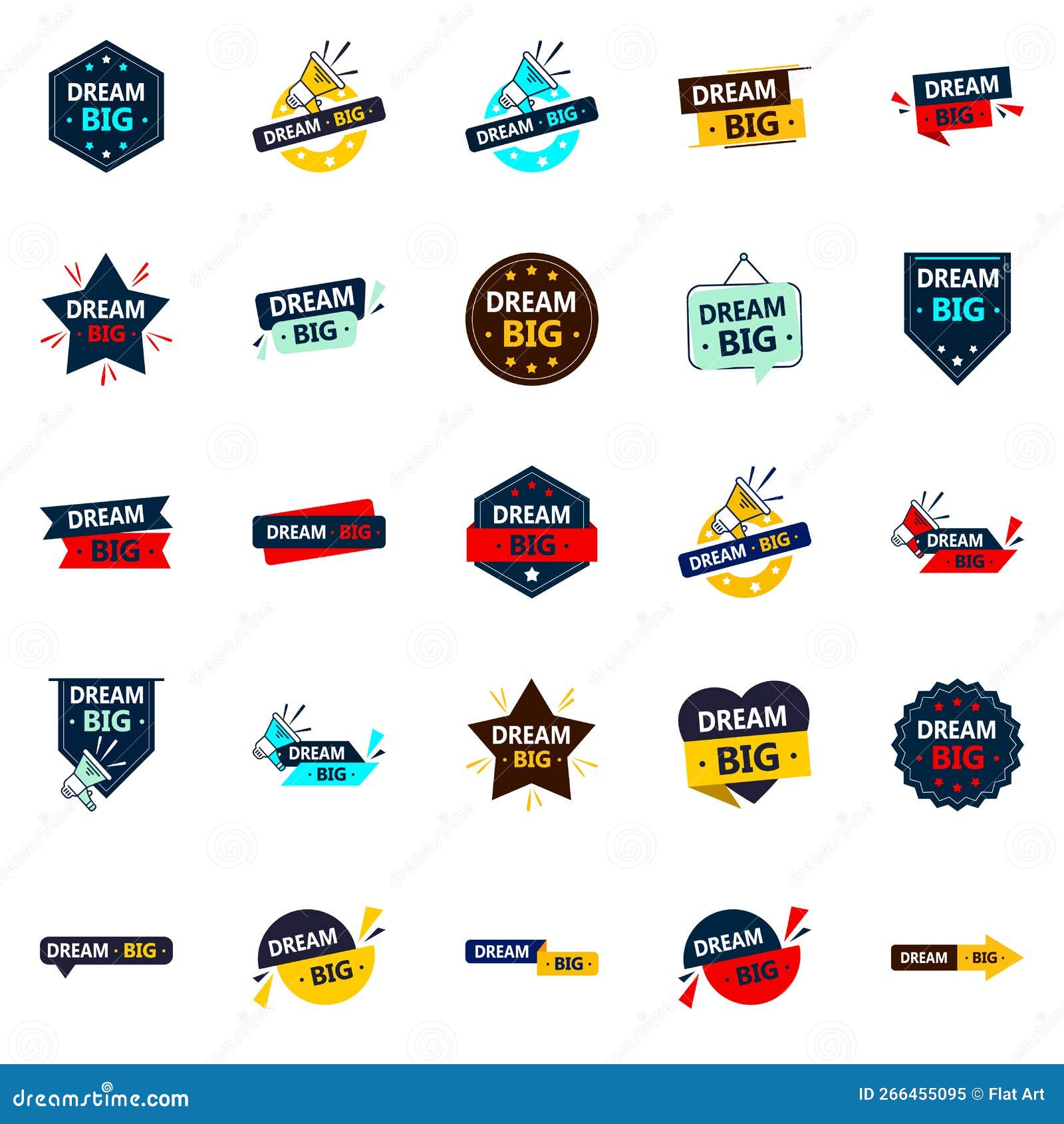 Innovative Vector Designs for Ambitious Thinking 25 Pack Dream Big ...
